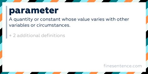 Parameter Definition Meaning And Examples In English