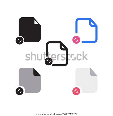 Restrict File Icon Pack Version Stock Vector Royalty Free 2208219329 Shutterstock