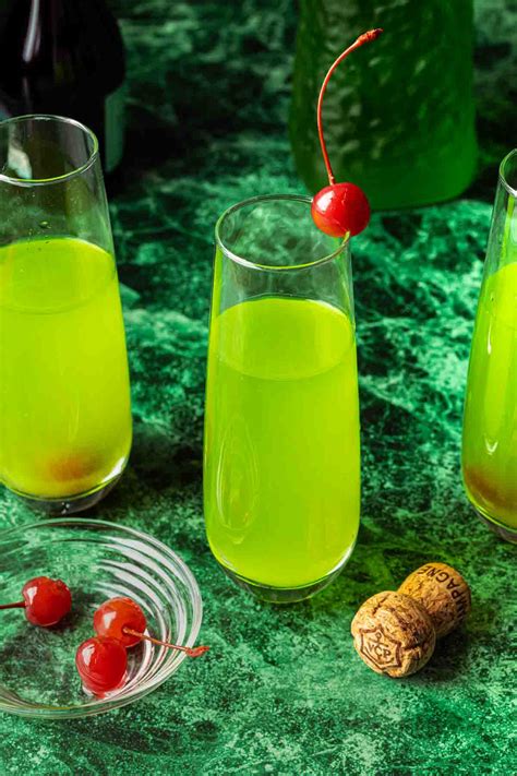 Grinch Mimosa Cocktail Christmas Mimosa Another Cocktail Blog