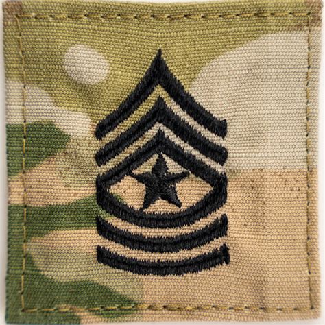 Army Sergeant Major Rank Ocp Patch E9 Sgm With Velcro