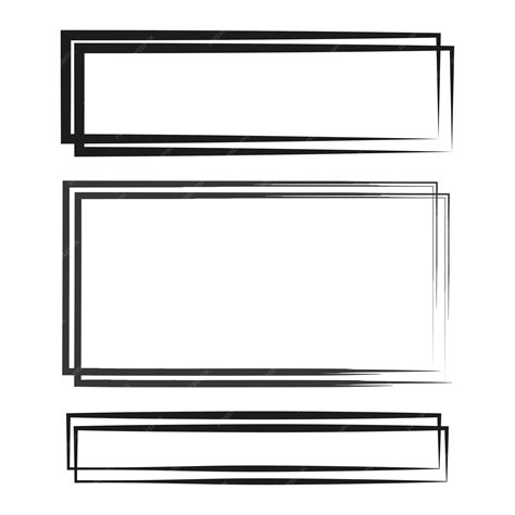 Premium Vector Vintage Rectangular Frames Line Art Template Vector Illustration