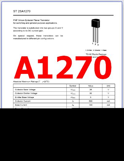 A1270 Datasheet Meta Search