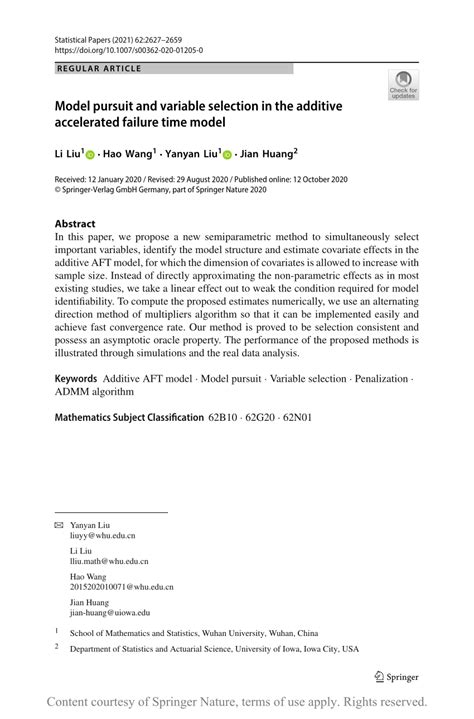 model pursuit and variable selection in the additive accelerated