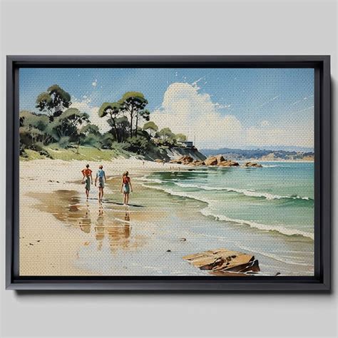 Vintage Beach Paintings Vintage Coastal Beach Seascape Framed Original