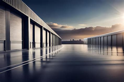 Premium AI Image A Rendering Of The Building With The City In The Background