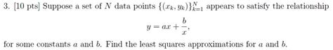 solved suppose a set of n data points { x k y k } k 1 n