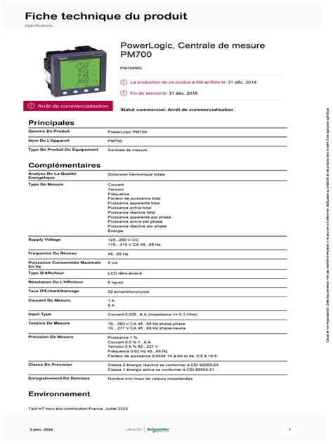 Schneider Electric Powerlogic Pm700 Series Pm700mg Pdf