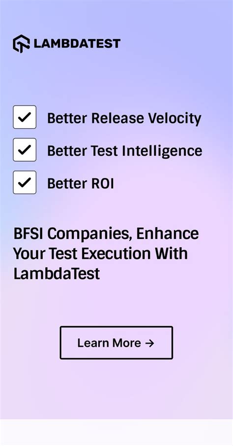 Lambdatest On Linkedin Digital Experience Testing Cloud Built For Banking And Finance