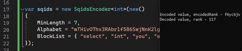 Encrypt Decrypt Data With Sqids In Net Core