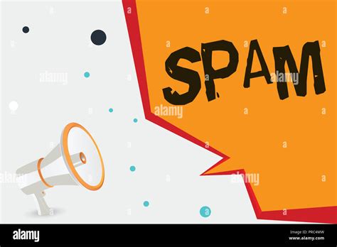 Handwriting Text Spam Concept Meaning Intrusive Advertising Inappropriate Messages Sent On The