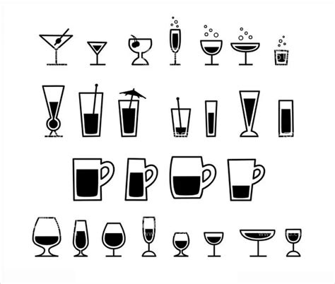饮料杯 源文件下载【酷图网】各种杯子 高脚杯 饮料杯 果汁杯 红酒杯 各种酒杯 饮品图标 杯子图标 扎啤杯 啤酒杯 气泡饮品 酒杯图标 杯子矢量图 Cdr 花瓣网