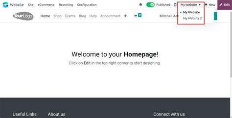 Design Your Website Page In Odoo Website Builder Odoo V Enterprise Edition Book