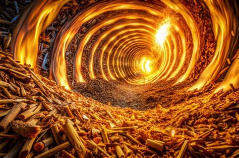 Sustainable Energy Production Witness The Efficient Conversion Of Wood Chips Into Clean Power At