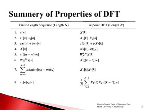 Ppt Ce 40763 Digital Signal Processing Fall 1992 Discrete Fourier Transform Dft Powerpoint