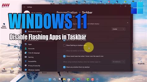 How To Disable Flashing Apps In Taskbar On Windows 11 Youtube