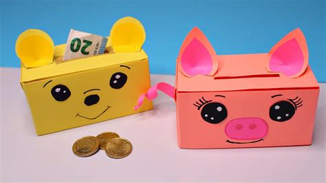 Diy Оригами Коробочка Копилка своими руками Как сделать коробочку копилку из бумаги Youtube