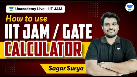 How To Use Iit Jam Gate Calculator Sagar Surya Unacademy Letscrackit Youtube