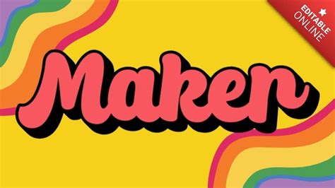 Maker Retro Groovy Love Text Effect Generator