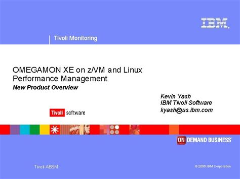 Tivoli Monitoring Omegamon Xe On Zvm And Linux