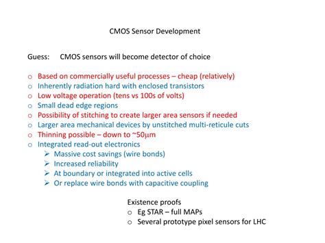 PPT CMOS Sensor Development PowerPoint Presentation Free Download ID