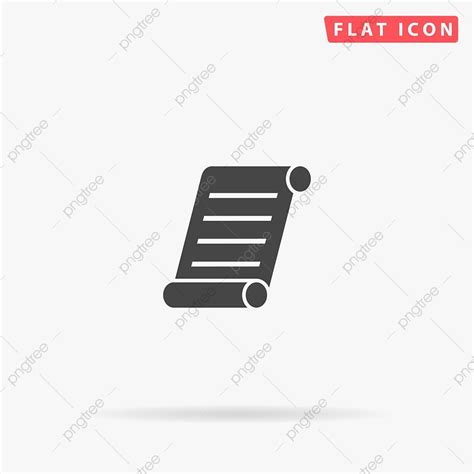 Old Scroll Paper Vector Hd Images Scroll Paper Flat Vector Icon Simple Scroll For Png Image