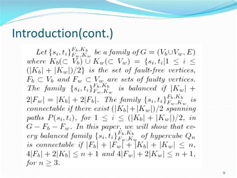 ppt vertex fault tolerance for multiple spanning paths in hypercube powerpoint presentation