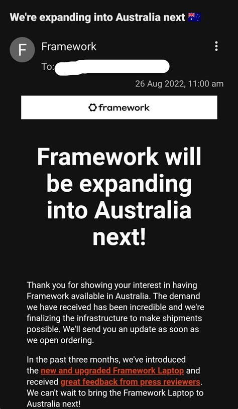 Framework Is Coming To Australia Rframework