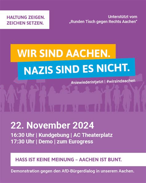 Die Grünen Stadt Aachen Hass Ist Keine Meinung Aachen Ist Bunt