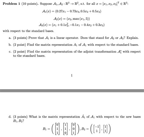 Solved Problem 1 10 Points Suppose A1a2r3→r2 St For