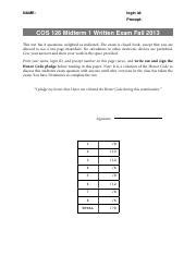 Understanding COS Midterm Written Exam Fall Course Hero