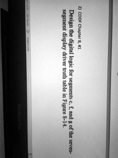 Video Solution Codf Chapter 8 1 Segment Display Driver Truth Table