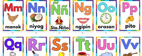 Alpabetong Filipino With Pictures Philippine Alphabet Alpabetong