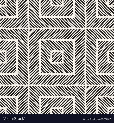 Seamless Hand Drawn Pattern Zigzag Royalty Free Vector Image