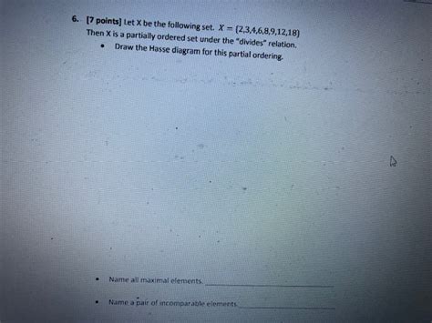 Solved 6 7 Points Let X Be The Following Set Chegg Com