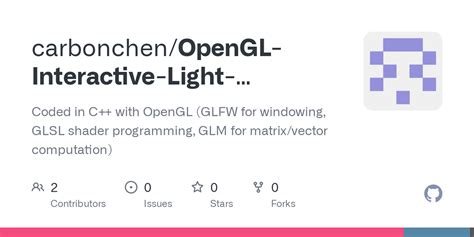 Github Carbonchen Opengl Interactive Light Simulation Coded In C With Opengl Glfw For
