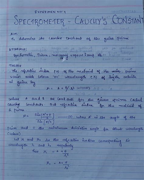 Spectrometer Cauchys Constant Experiment At Patricia Logan Blog