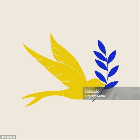 평화 새 올리브 가지입니다 추상 비행 제비 잎 Risograph 효과 자유 기호 리소 리노 컷 인쇄 벡터 그림 리노컷에 대한 스톡 벡터 아트 및 기타 이미지 Istock