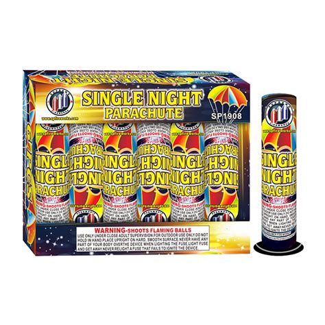 Single Night Parachute Firework Case Price Rocket Fireworks