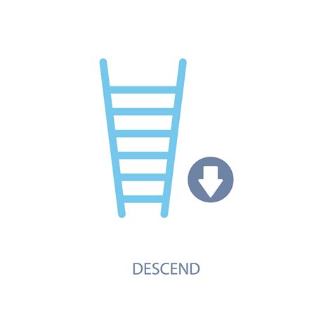 Descend Concept Line Icon Simple Element Illustration Descend Concept