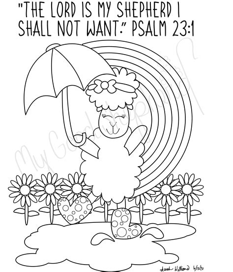 Psalm 23 Coloring Pages Sketch Coloring Page