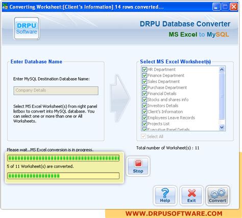 Drpu Database Converter Ms Excel To Mysql Screenshots Shows Data