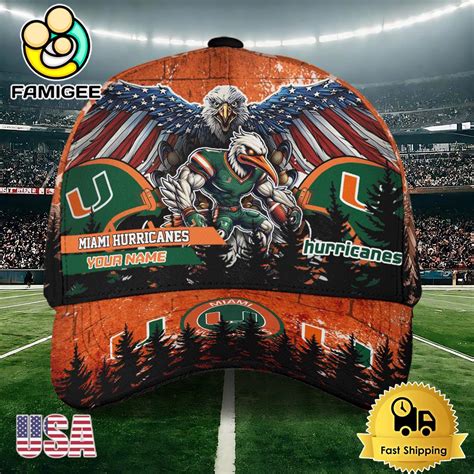 Ncaa Miami Hurricanes New Mascot Logo Design 2025 Baseball Cap
