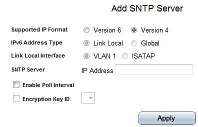 Simple Network Time Protocol Sntp Server Configuration And Authentication On Sfe Sge Managed