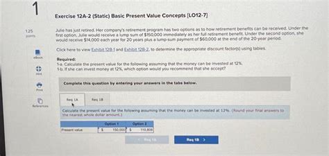 exercise 12a 2 static basic present value concepts