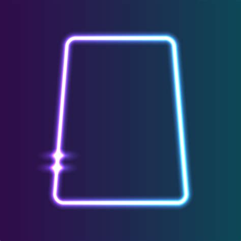 Borda De Quadro De Néon Futurista Fundo Brilhante De Néon Roxo