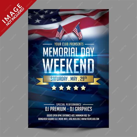 Premium Psd Memorial Day Weekend Flyer Template