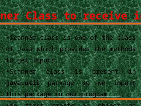 Pptx Handling Inputs Via Scanner Class Dokumentips