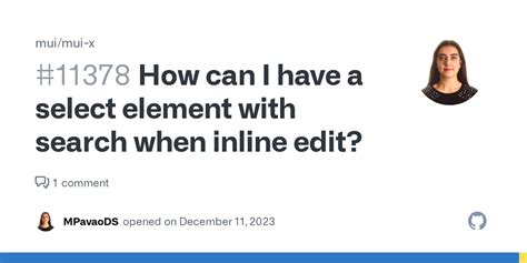 How Can I Have A Select Element With Search When Inline Edit · Issue 11378 · Muimui X · Github