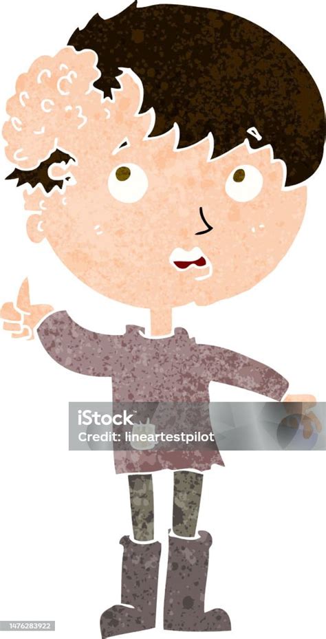 말풍선이 있는 남자아이 확장 헤드 낙서 드로잉에 대한 스톡 벡터 아트 및 기타 이미지 낙서 드로잉 남자 등장인물 Istock