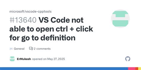 Vs Code Not Able To Open Ctrl Click For Go To Definition · Microsoft Vscode Cpptools